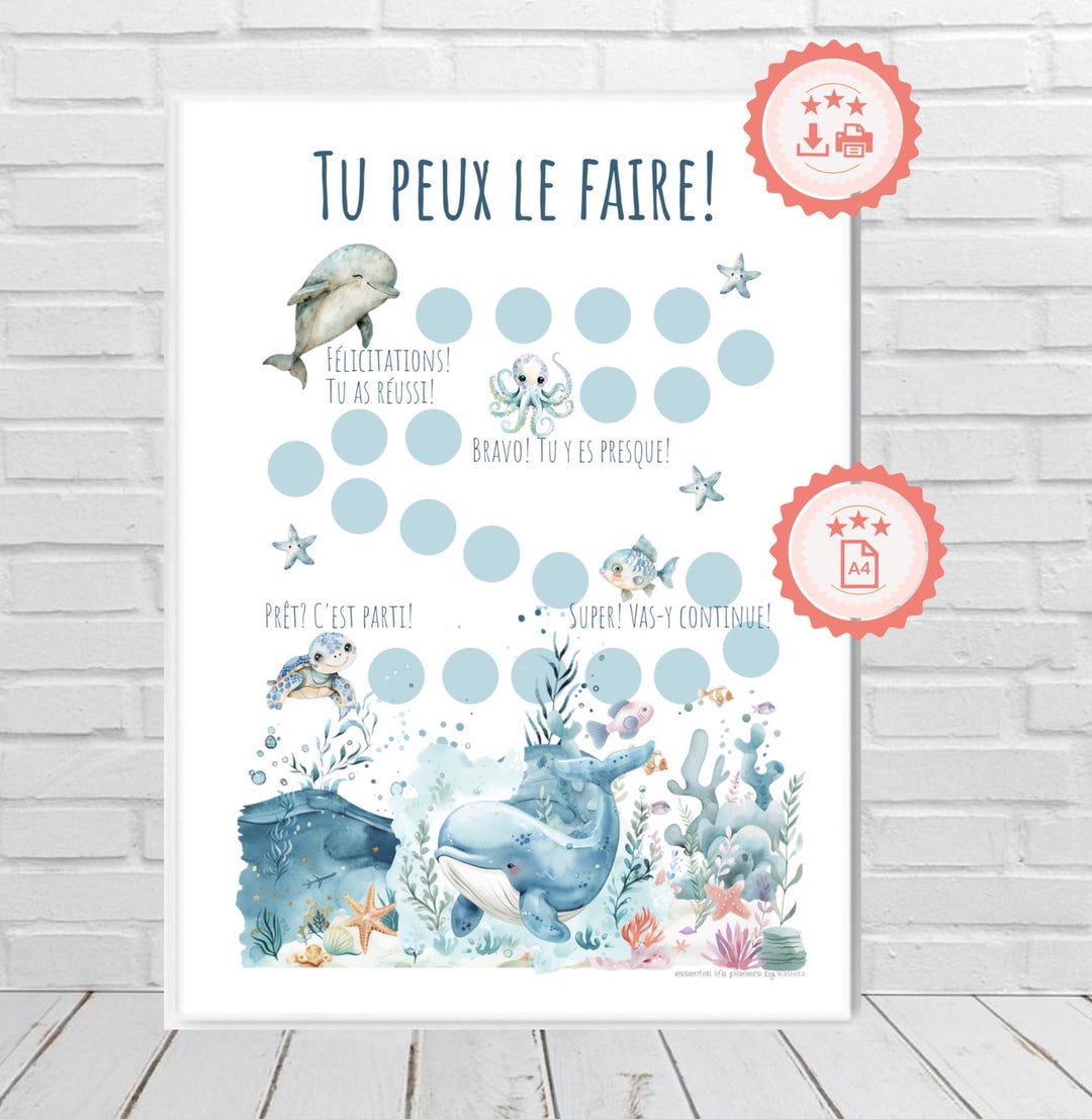 Tableau De Motivation - Récompense - Renforcement Positif - Objectifs ...