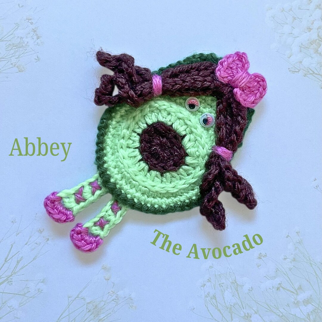 Crochet Avocado Applique Pattern: Funny Fruit Decor (PDF Download) - Etsy