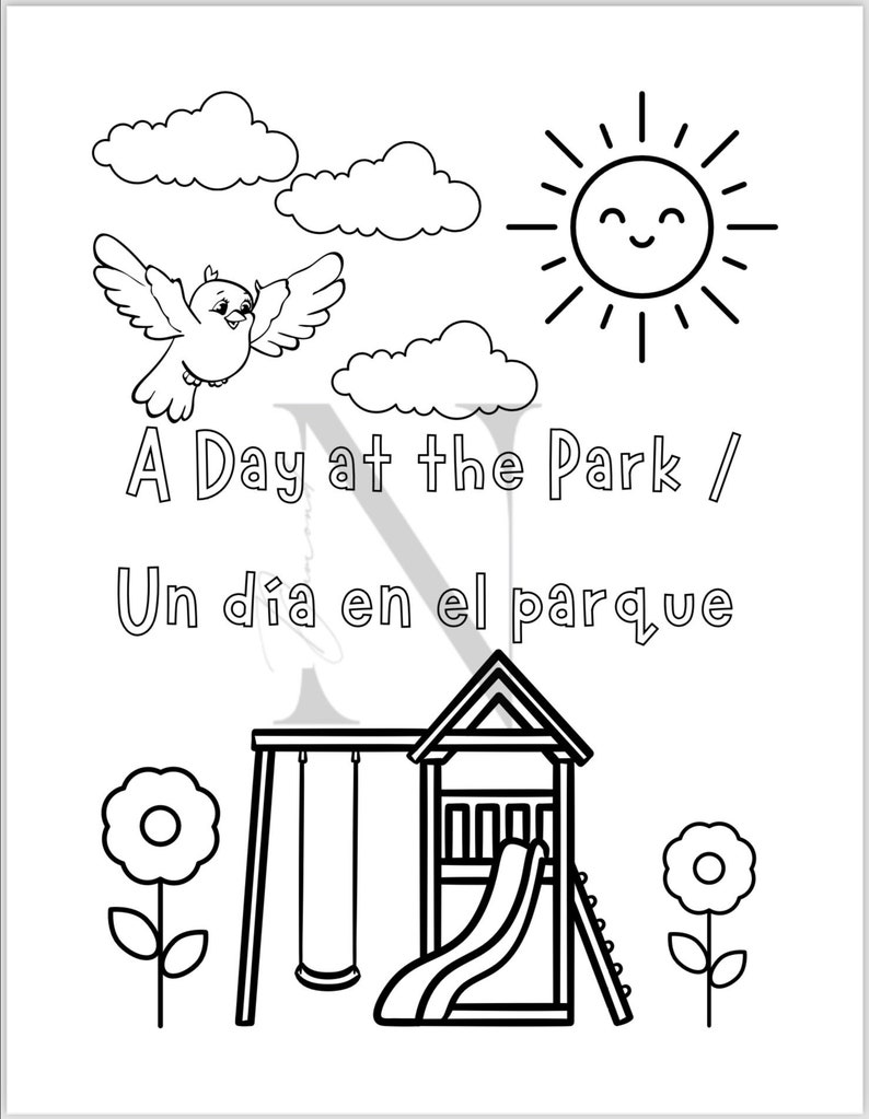 Coloring Pages for Preschoolers | English and Spanish Coloring Book ...
