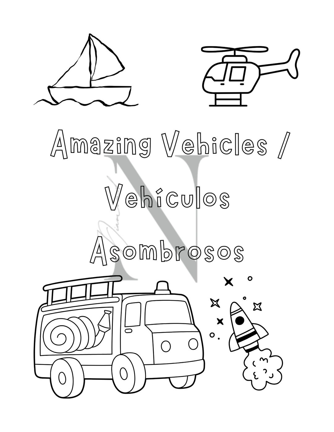 Coloring Pages for Preschoolers | English and Spanish Coloring Book ...