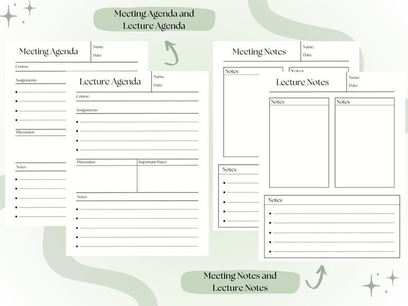 Student Planner Package Canva Template, Perfect for Students, Multi ...