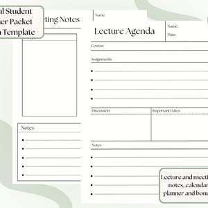 Student Planner Package Canva Template, Perfect for Students, Multi ...