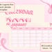 2024 Pink Coquette Bow Themed Calendar Canva Template, Multi-device ...