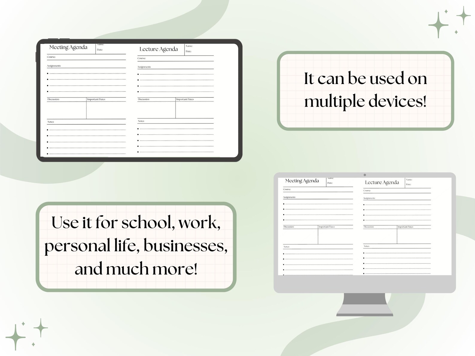 Student Planner Package Canva Template, Perfect for Students, Multi ...