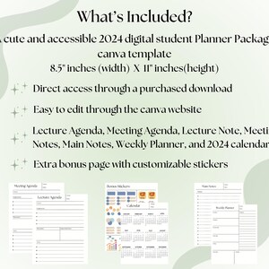 Student Planner Package Canva Template, Perfect for Students, Multi ...
