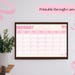 2024 Pink Coquette Bow Themed Calendar Canva Template, Multi-device ...