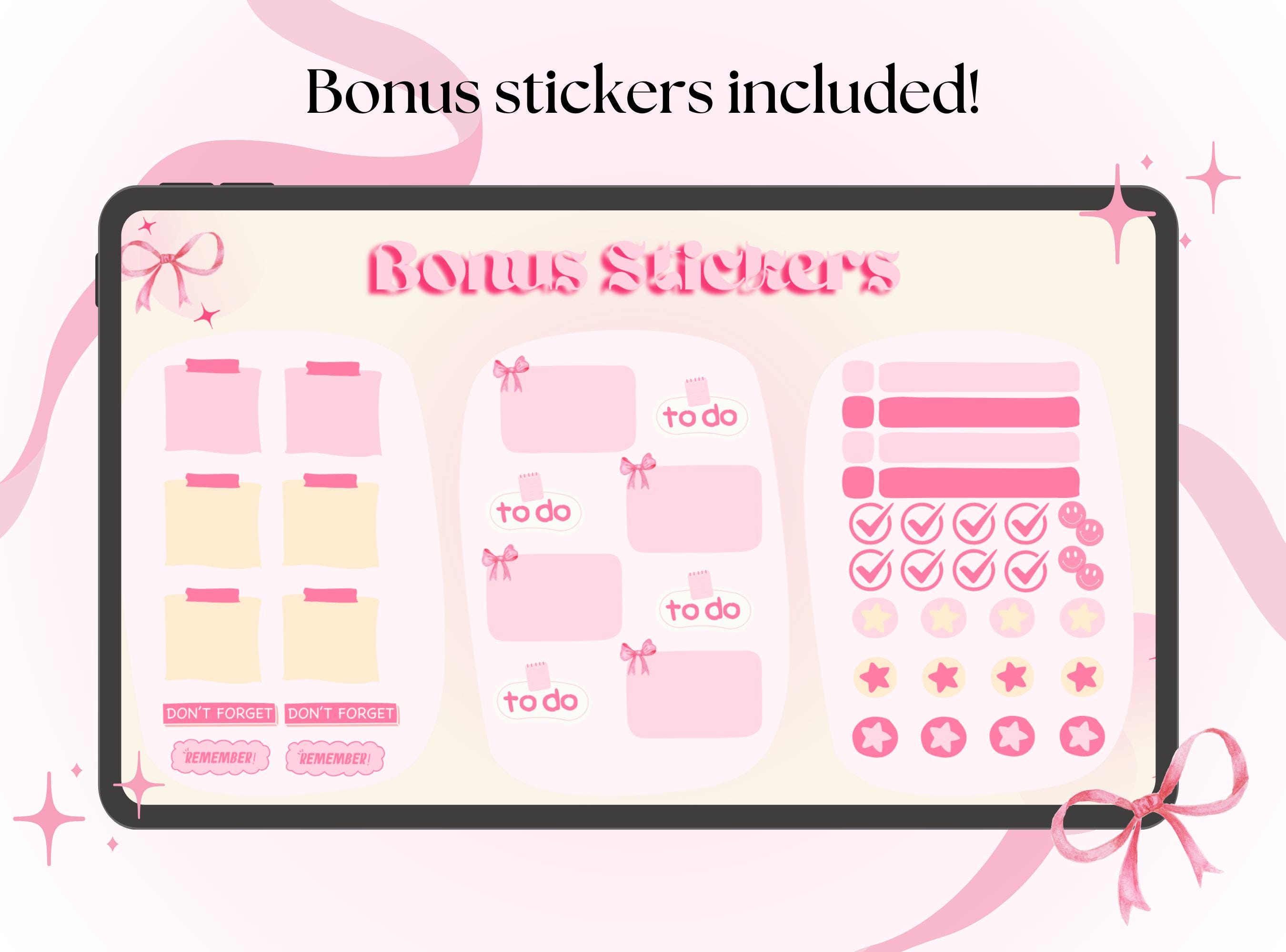 2024 Pink Coquette Bow Themed Calendar Canva Template, Multi-device ...