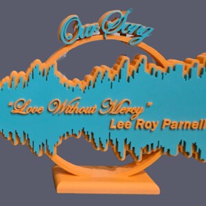 Custom 3D Printed Song Waveform Art, Personalized Music Waveform With ...