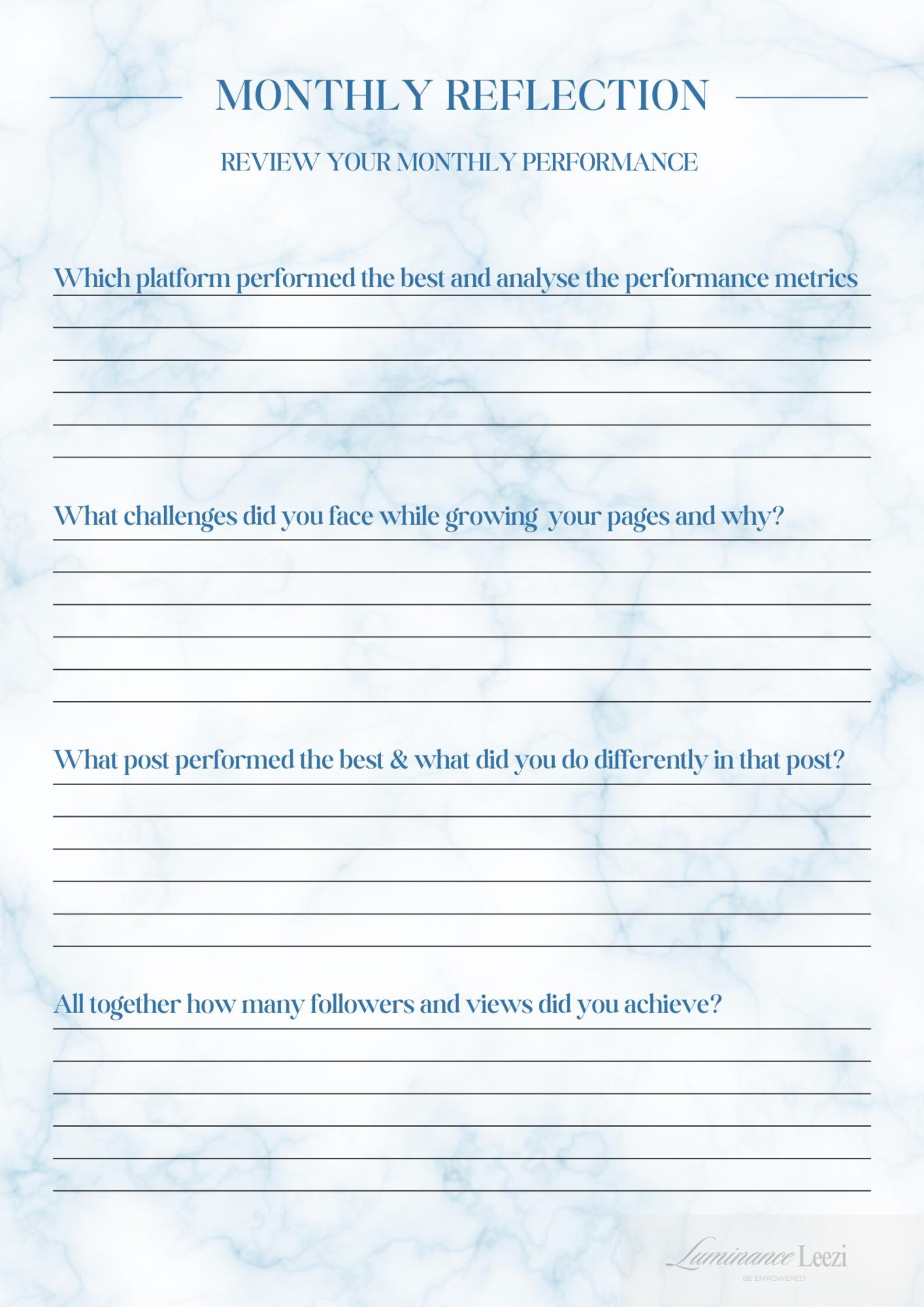 Social Media Content Planner, Printable, Content Creator Planner ...