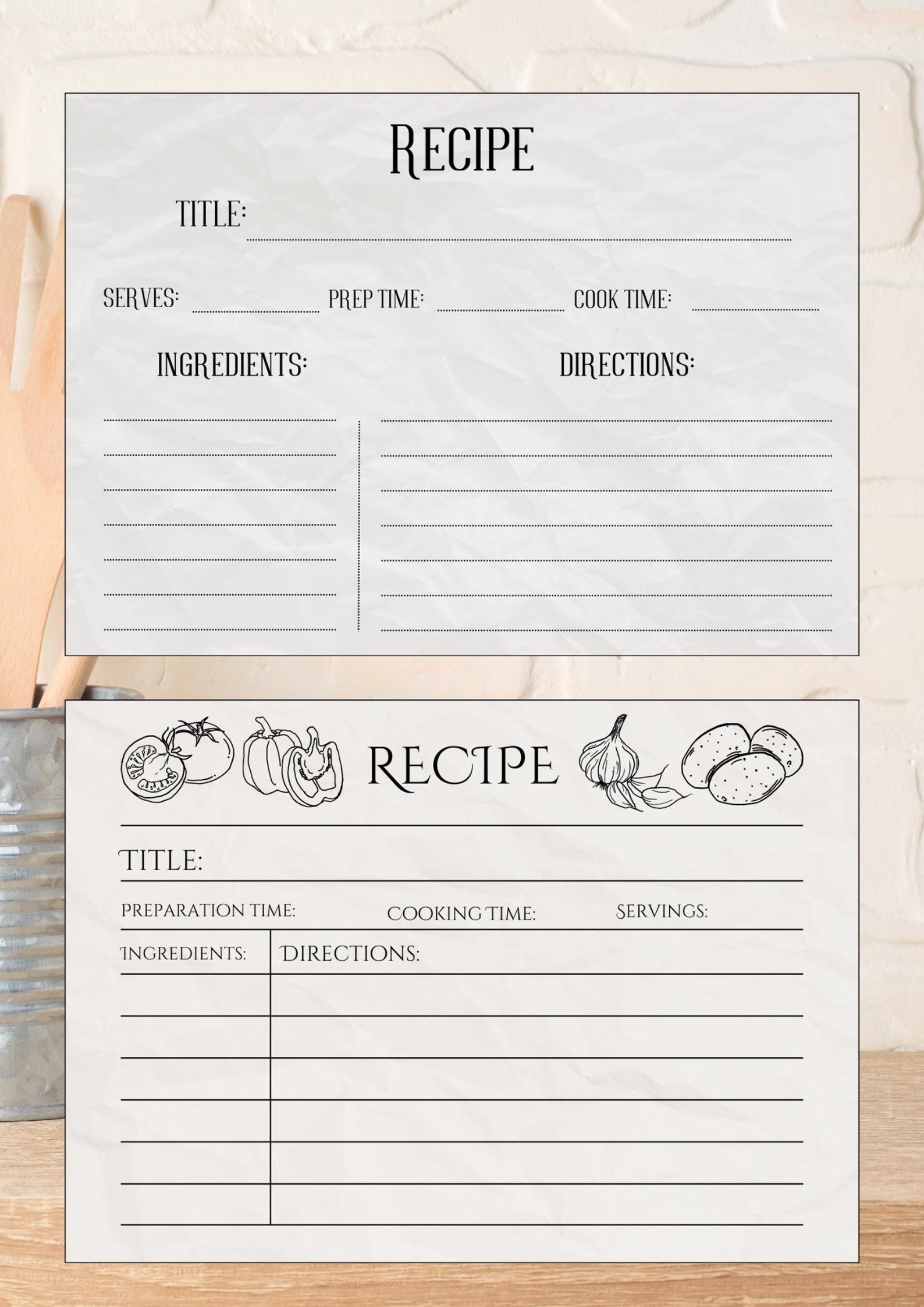 Recipe Cards, Recipe Book, Vintage Recipe Cards, Printable Recipe Cards ...
