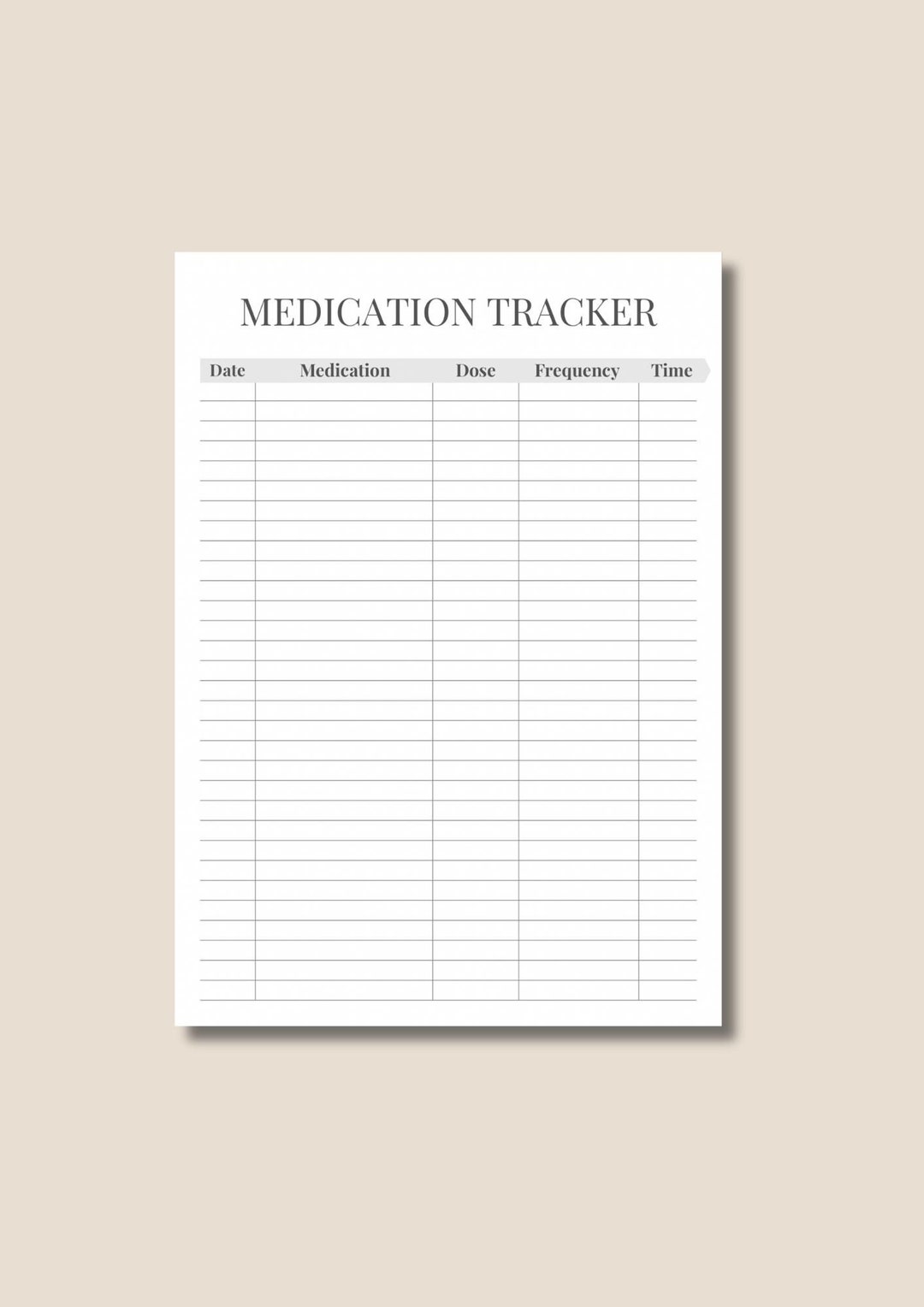 Medication Log Book, Printable Medication Tracker, Medication Tracker ...