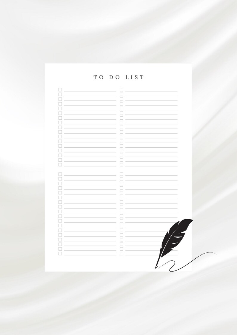 Printable to Do List, Daily to Do List, Undated to Do List, Digital to ...