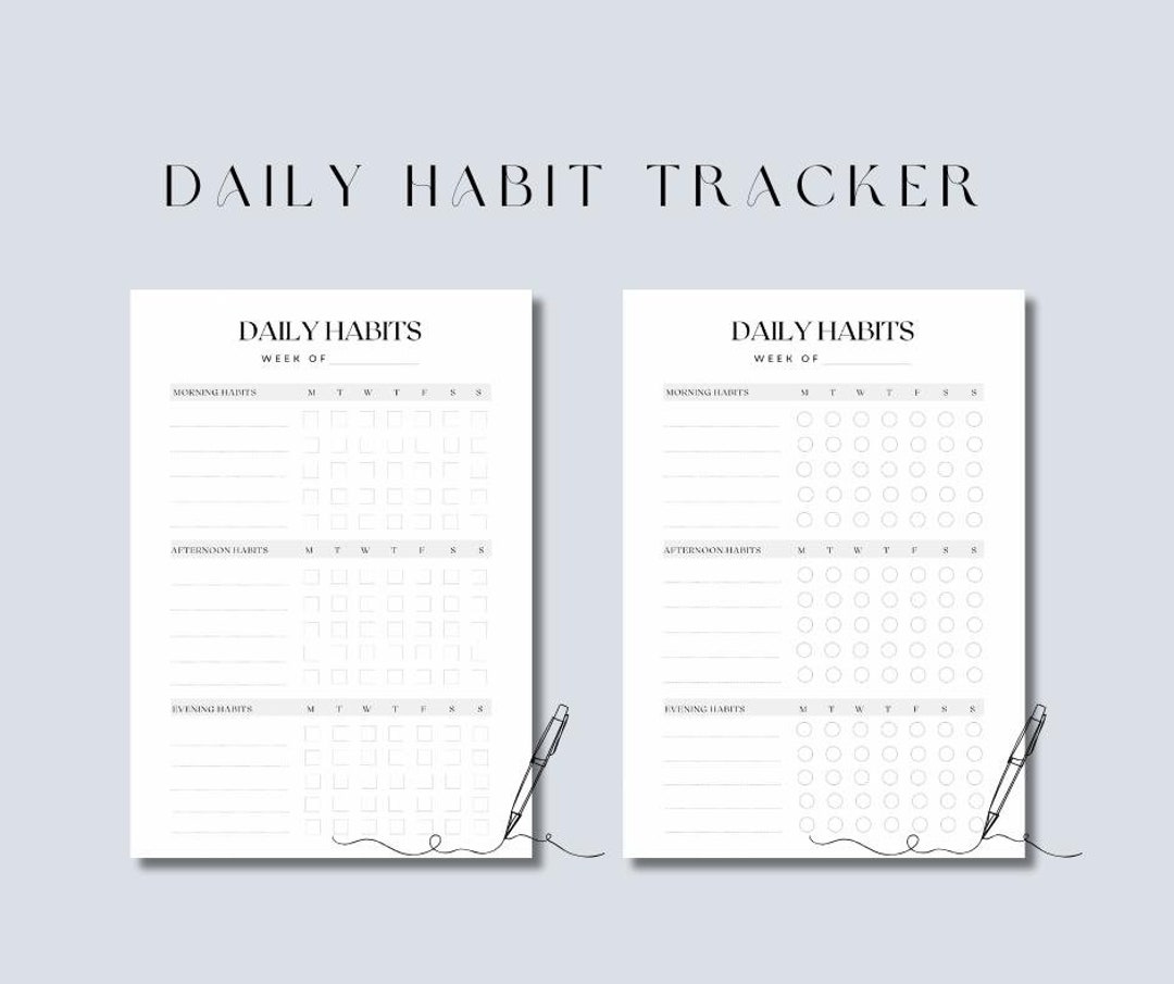 Fitness Habit Tracker Printable Weight Loss Habit Tracker for ...