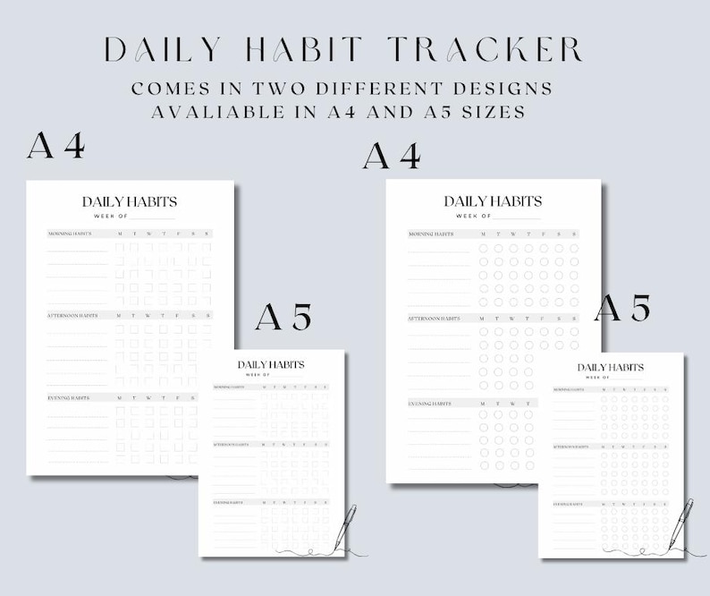 Fitness Habit Tracker Printable Weight Loss Habit Tracker for ...