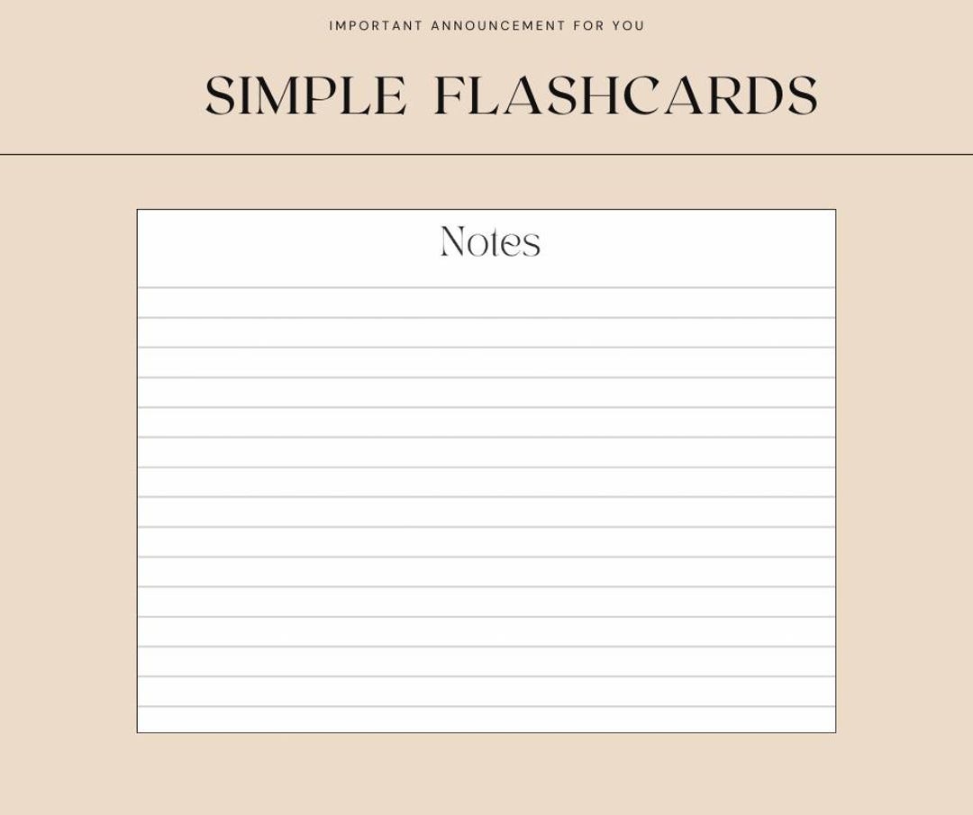 Printable Revision Flashcards, Studying Flashcards, Revision Index ...