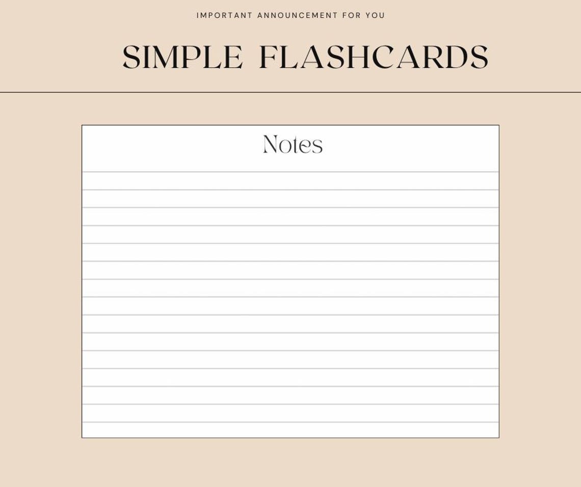 Printable Revision Flashcards, Studying Flashcards, Revision Index ...