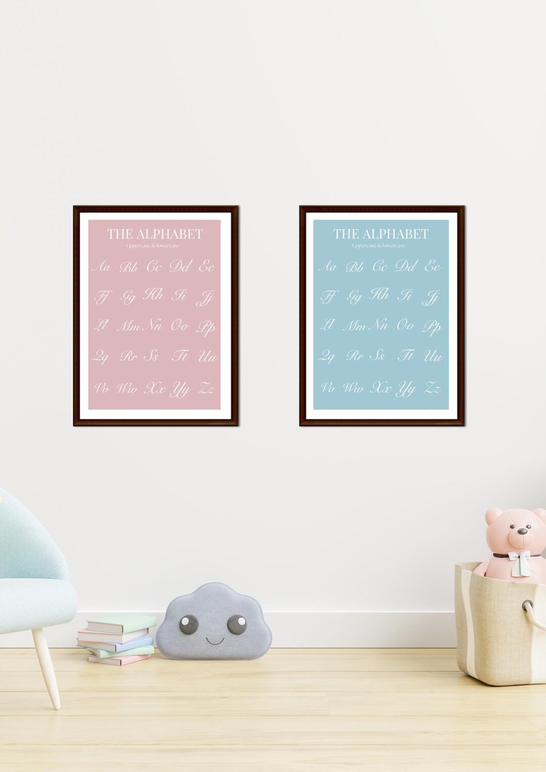 2 Alphabet Posters, Alphabet Plaque, Nursery Gift, ABC Poster, Kids ...