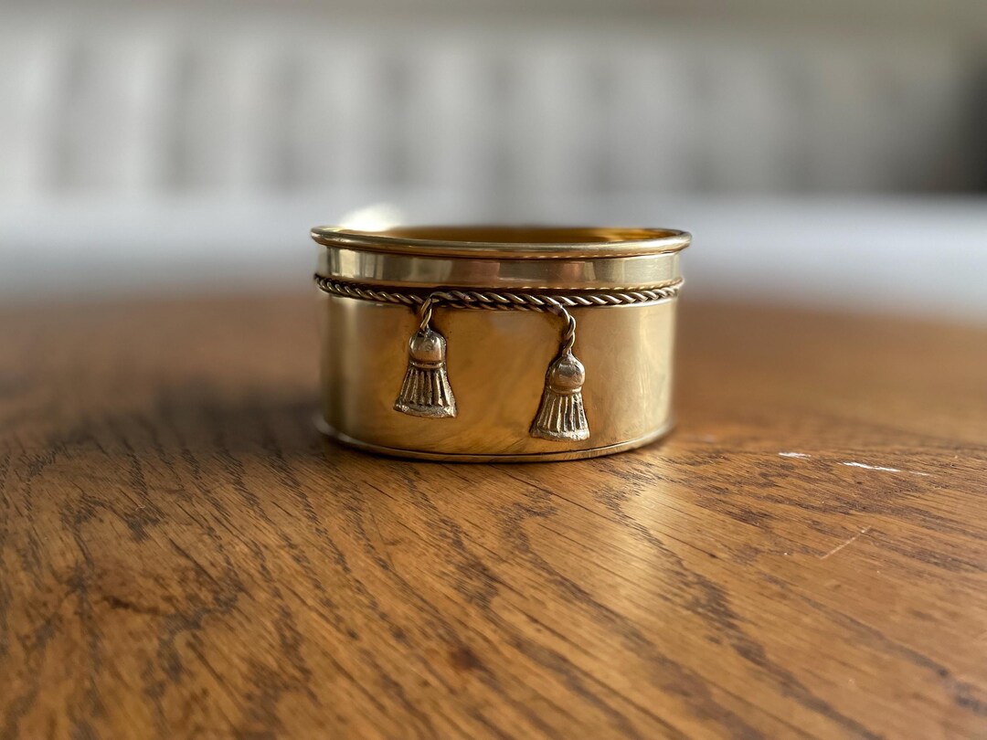 Vintage Brass Oval Container | Brass Planter | Brass Bowl | Brass ...