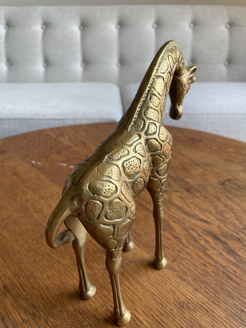 Vintage MCM Brass Giraffe Mother and Child Figurine | Vintage Brass ...