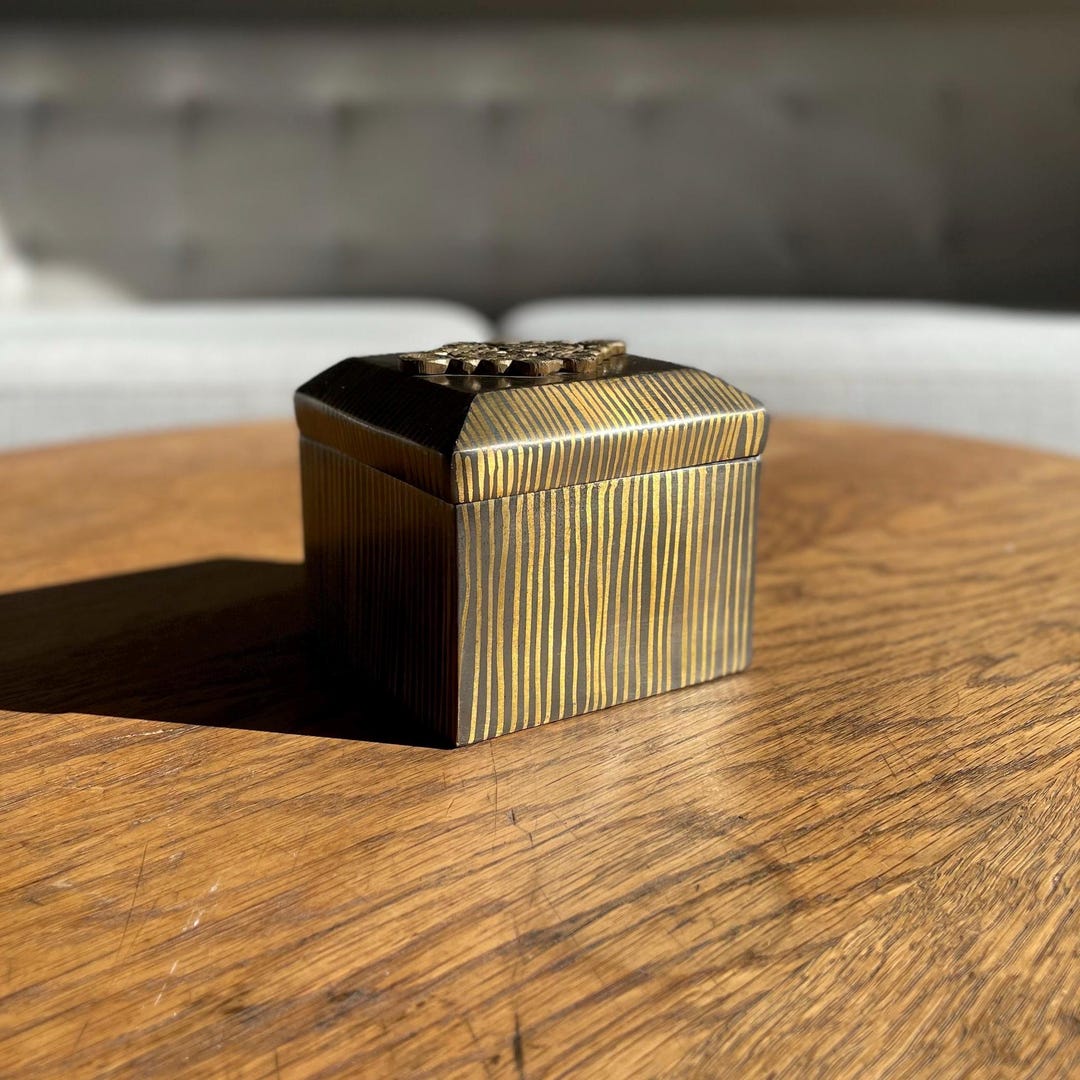 Vintage Brass Metal Box Vintage Jewelry Box Vintage Decorative Box ...