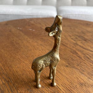 Vintage MCM Brass Giraffe Mother and Child Figurine | Vintage Brass ...