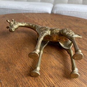 Vintage MCM Brass Giraffe Mother and Child Figurine | Vintage Brass ...