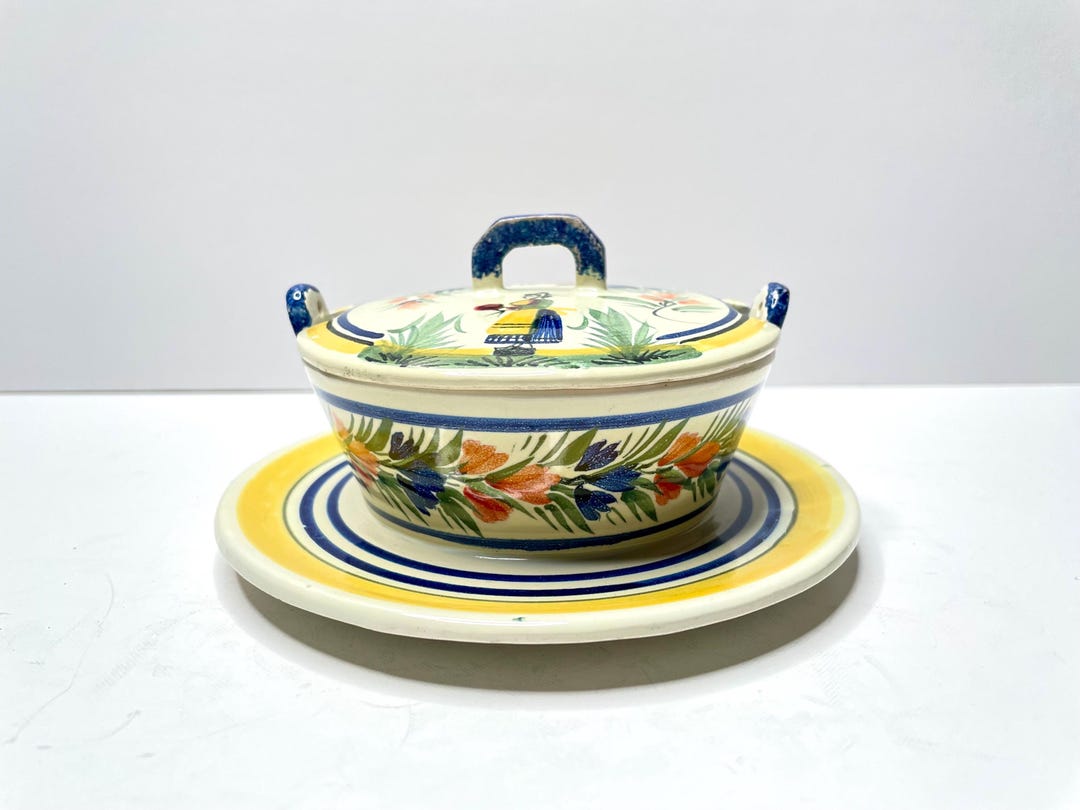 Vintage Henriot Quimper Butter Crocker - AS IS | Vintage Henriot ...