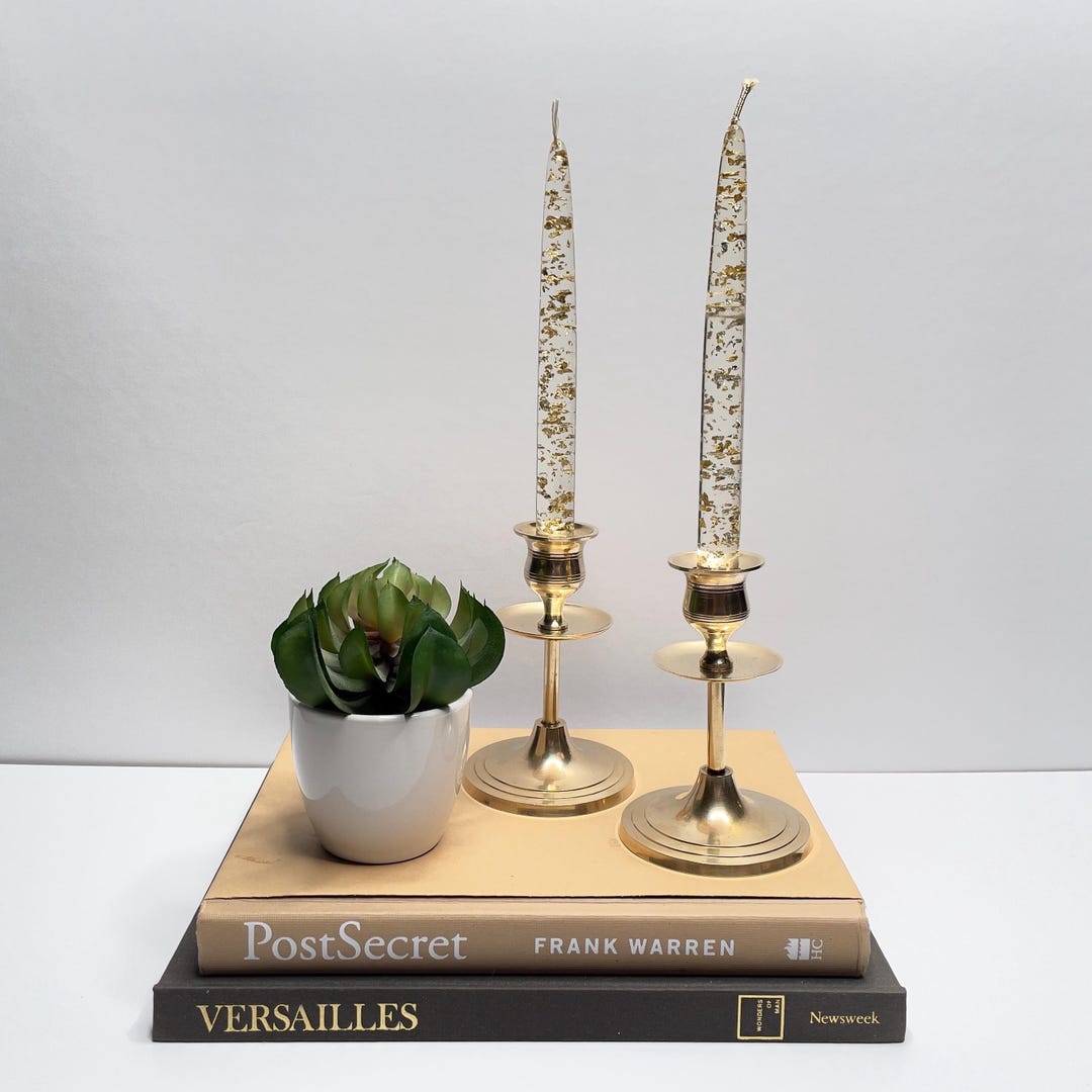 Vintage Brass Candlestick Holders | Old Fashioned Candle Holder ...