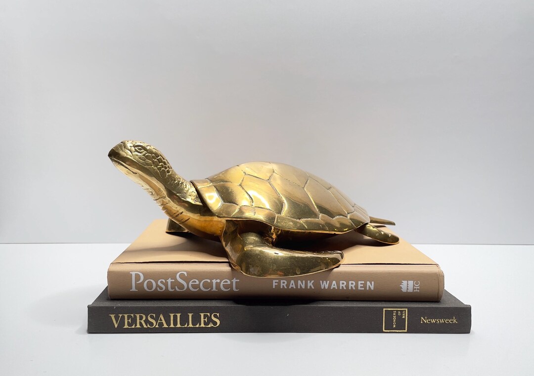 Vintage Brass Turtle Box Vintage Brass Sea Turtle Figurine Vintage ...