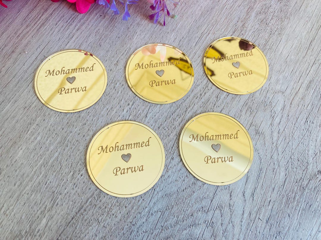 Custom Plexi Favor Tags, Save the Date Tag, Custom Acrylic Mirror Name ...