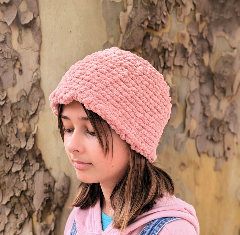 Handmade Light Pink Cottagecore Aesthetic Crochet Beanie Winter Hat ...