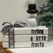 Faux Wood Crate Book Stack, Book Stack, Snowman Book Stack Home Decor ...