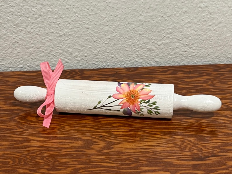 Mini Decorative Rolling Pin, Floral Themed Tiered Tray Decor - Etsy