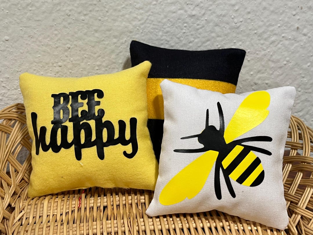 Bee Mini Pillows: Tiered Tray Decor, Basket Fillers - Set of 3 - Etsy