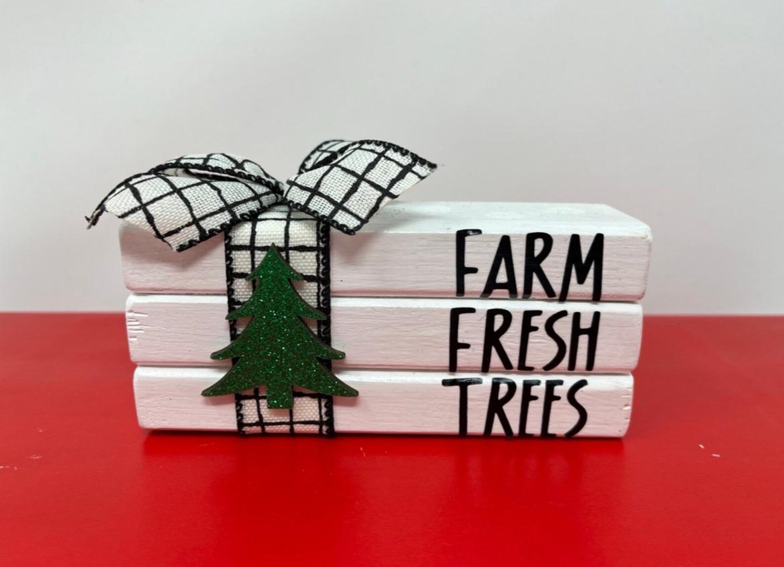 Mini Wood Book Stack, Christmas Book Stack, Handmade Ready to Ship ...