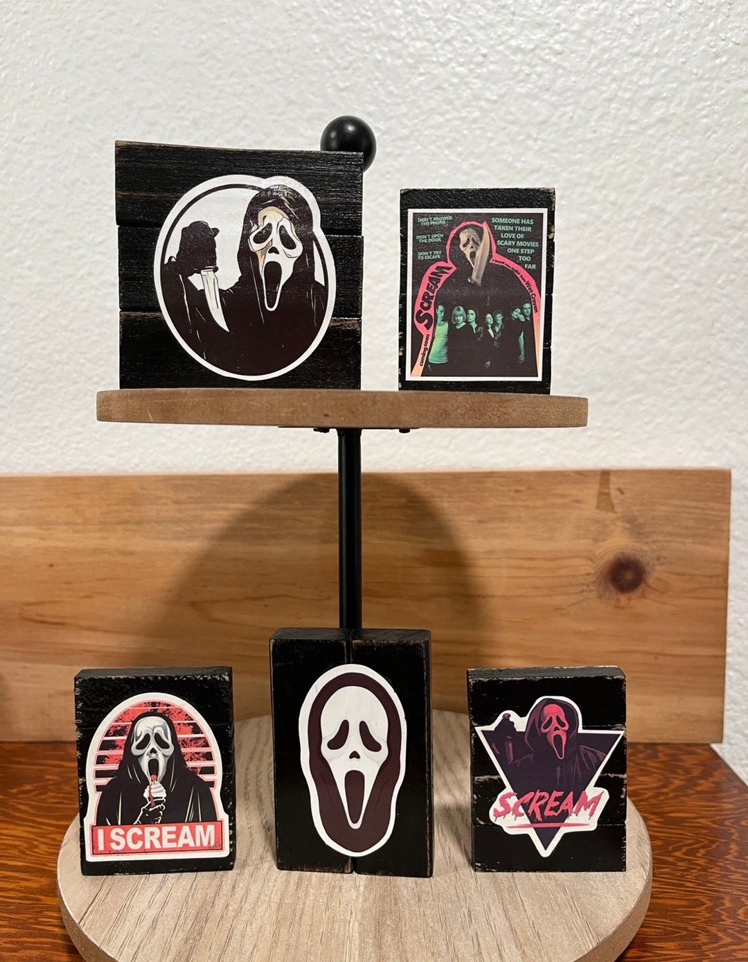 Mini Tiered Tray Block Signs, Scary Movie Tiered Tray, Horror Movie ...