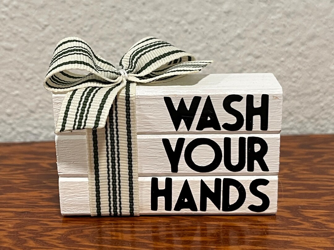 Mini Wood Book Stack, Book Stack, Bathroom Book Stack, Bathroom Tiered ...