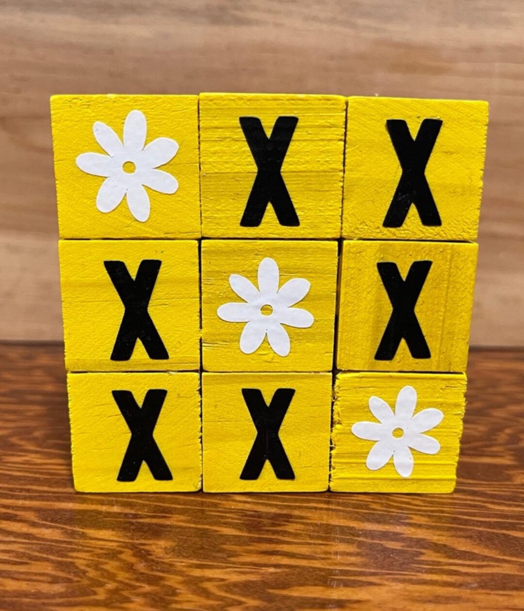Handmade Wood Tic Tac Toe Block: Tiered Tray Decor - Etsy