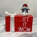 Mini Wood Book Stack, Book Stack, Let It Snow, Snowman Book Stack Home ...