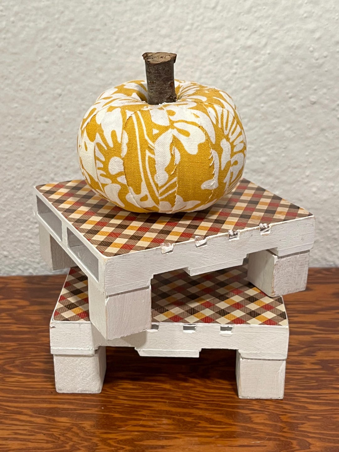 Mini Wood Pallet Riser: Fall Tiered Tray Decor, Handmade - Etsy