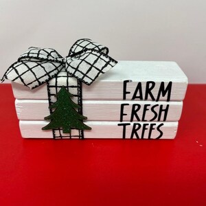 Mini Wood Book Stack, Christmas Book Stack, Handmade Ready to Ship ...