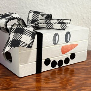 Faux Wood Crate Book Stack, Book Stack, Snowman Book Stack Home Decor ...