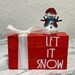 Mini Wood Book Stack, Book Stack, Let It Snow, Snowman Book Stack Home ...