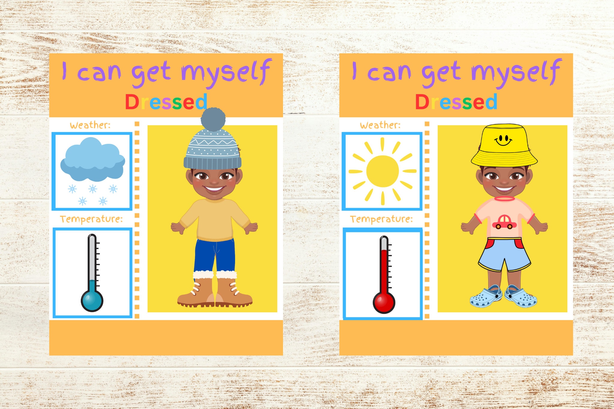 Dress Myself Weather Learning Activity - Choose Weather and Choose ...