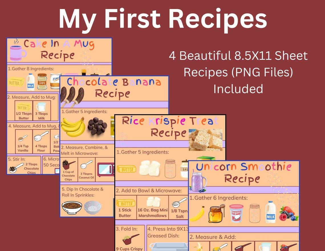 Preschool Recipes for Baking and Cooking, Safe and Visual Toddler ...