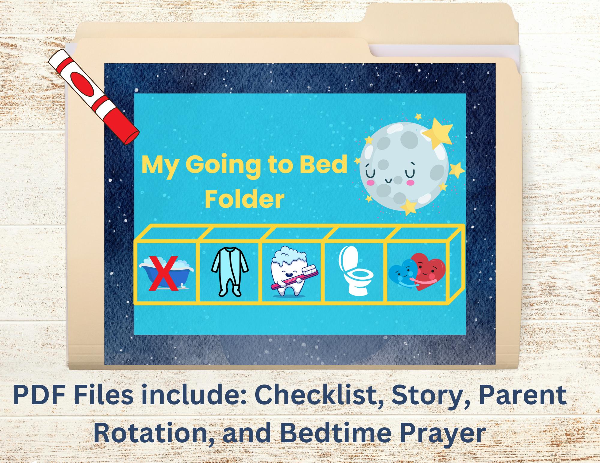 Bedtime Routine Folder for Toddler / Preschool - Checklist, Book ...