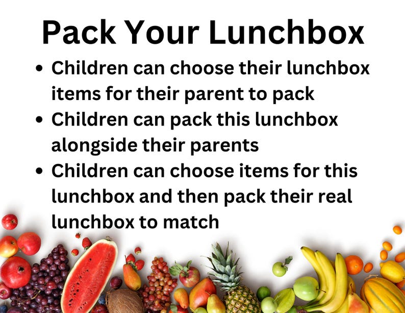 Pack Your Lunchbox Activity for Kids - Preschool, Toddler, Kindergarten ...