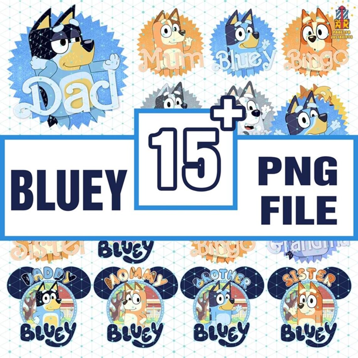Bluey Family Png Bundle, Bluey Fathers Day Png, Bluey Family Png File ...