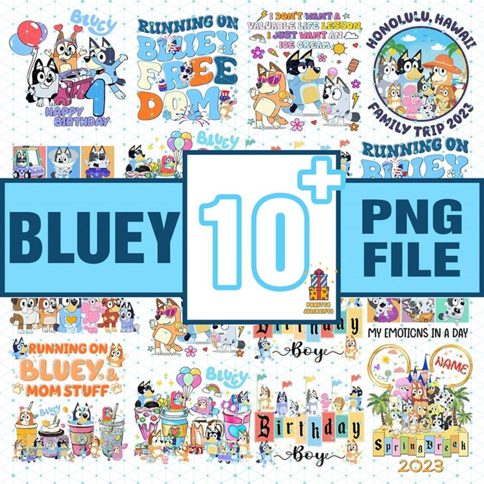Bluey Family Party Png, Bluey Heeler Instant Download Png, Bluey ...