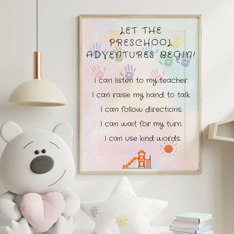 Preschool Classroom Rules, Kindergarden Classroom Agreements ...
